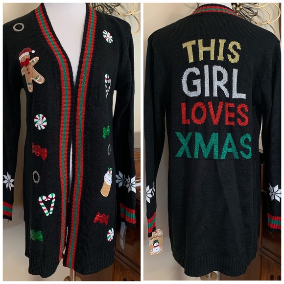 Merry & Bright | Sweaters | Nwt Size Small Ugly Christmas Sweater Cardigan | Poshmark